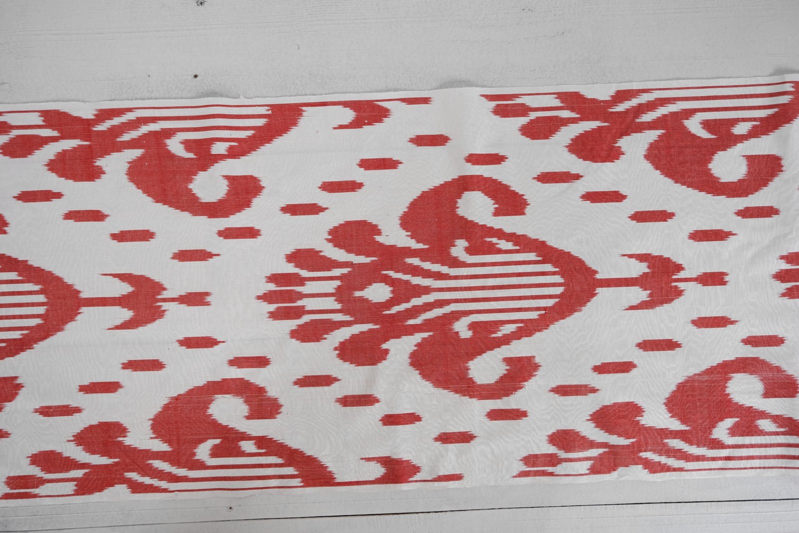 Red Ikat Pattern Fabric - Designer Upholstery Fabrics | Handicraft ...