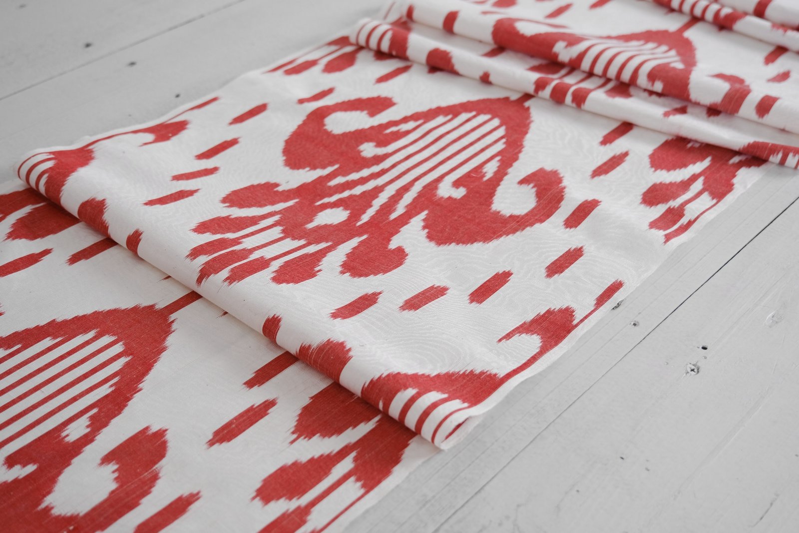 Red Ikat Pattern Fabric - Designer Upholstery Fabrics | Handicraft ...