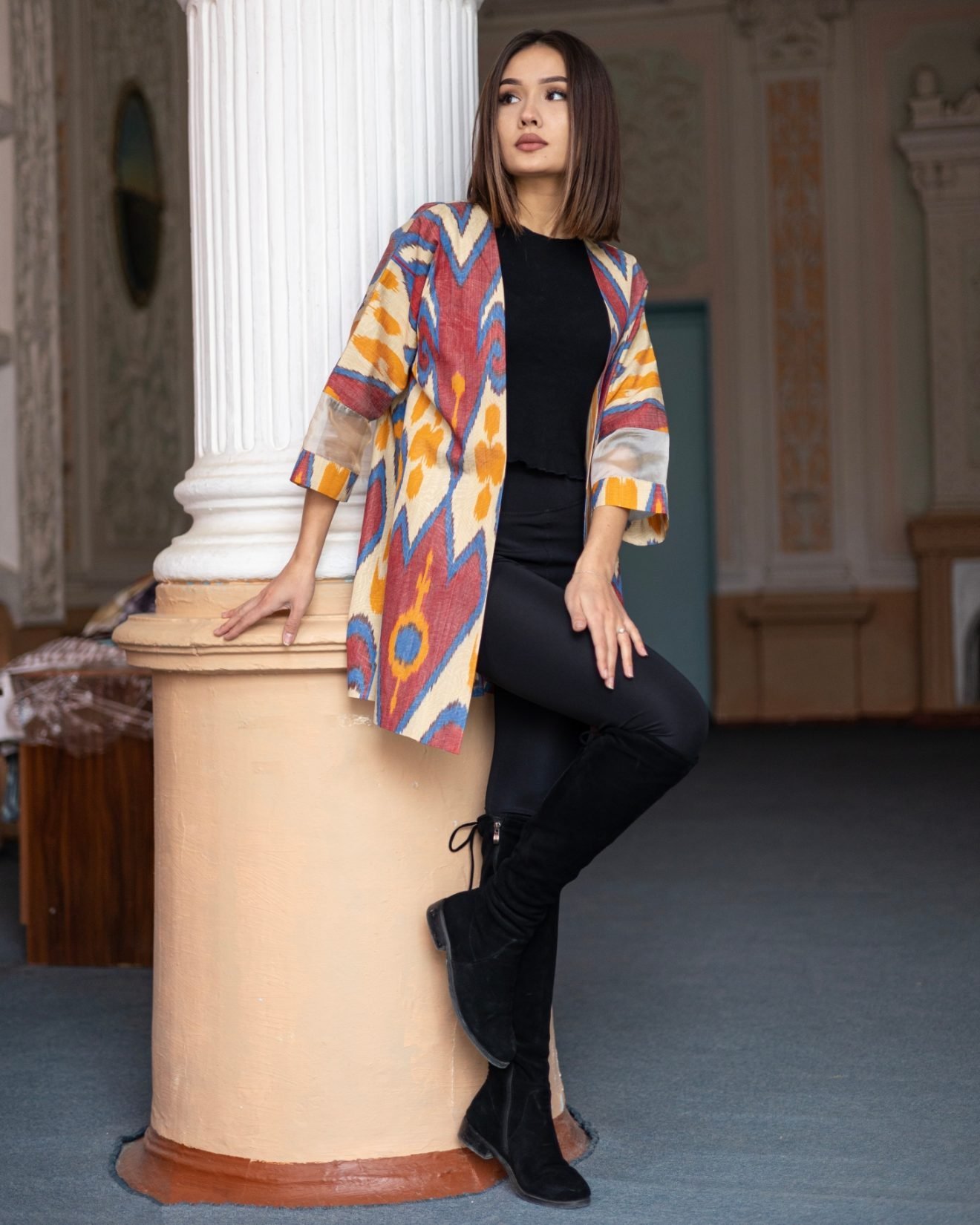 Tarona Luxury Silk Ikat Jacket - Latest Summer Trends