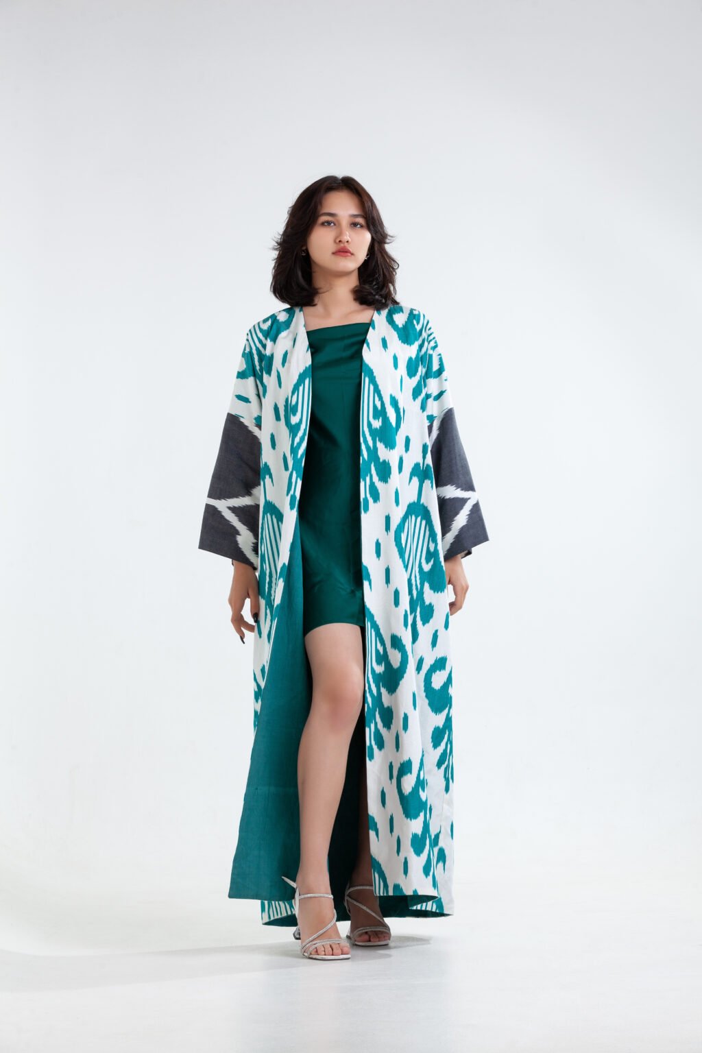 The Purple Ikat Jacket Set with Skirt | Alesouk